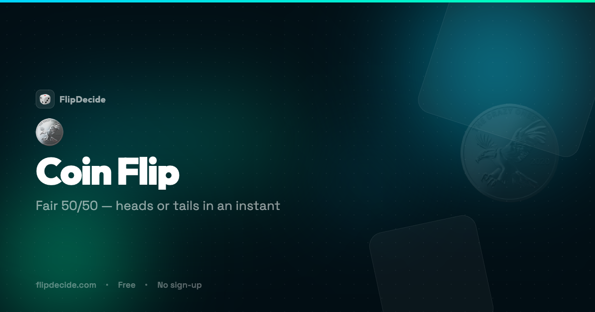 Coin Flip — Flip a Coin Online | FlipDecide